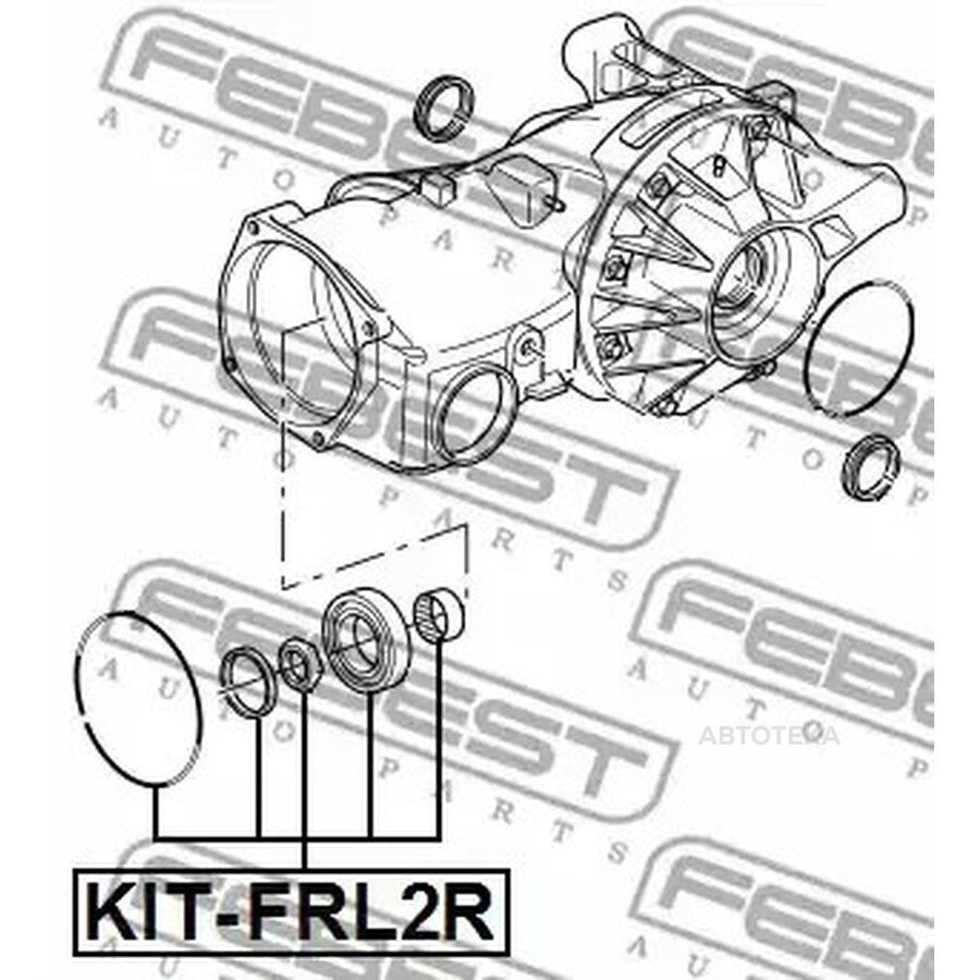 Подшипник роликовый задней полуоси ремкомплект LAND ROVER FREELANDER II 2006-2014 FEBEST KITFRL2R