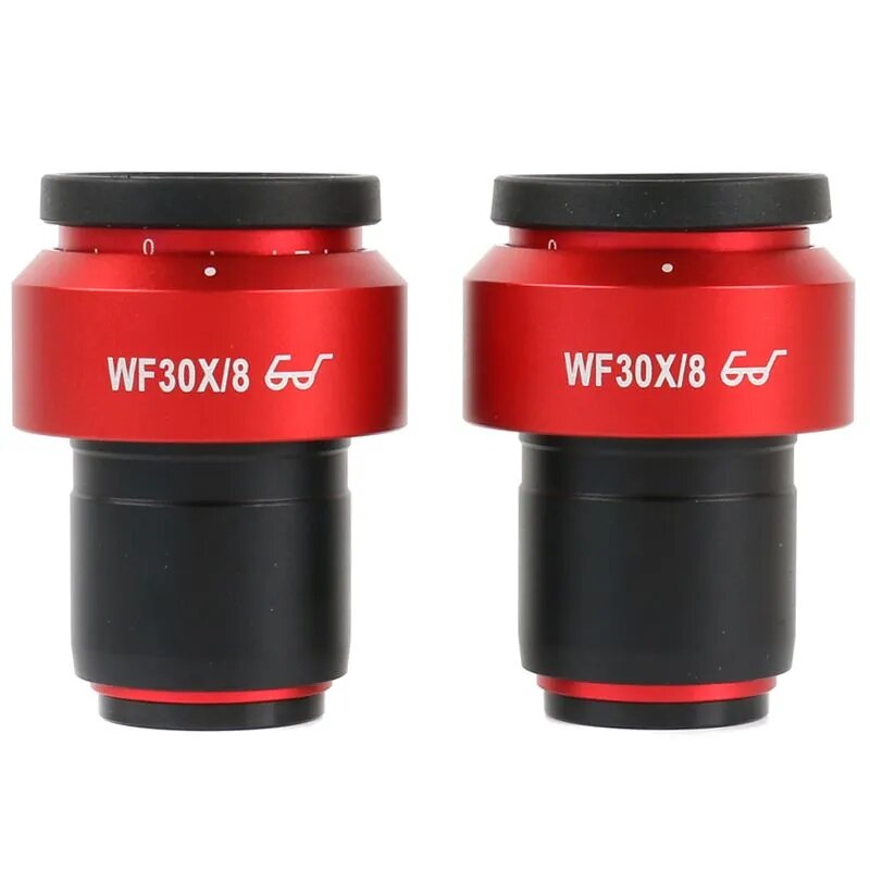 2 шт. WF10X/23 30X/8 Широкоугольный окуляр для микроскопа, регулируемая широкоугольная линза, 30 мм