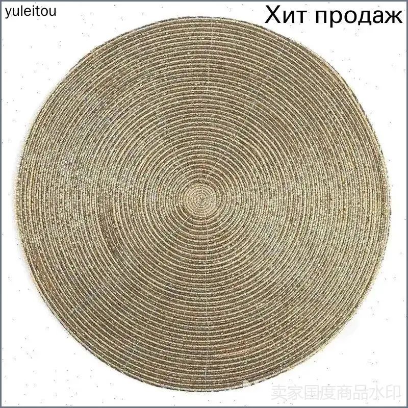Салфетка сервировочная 36x36 см бисер бежевый