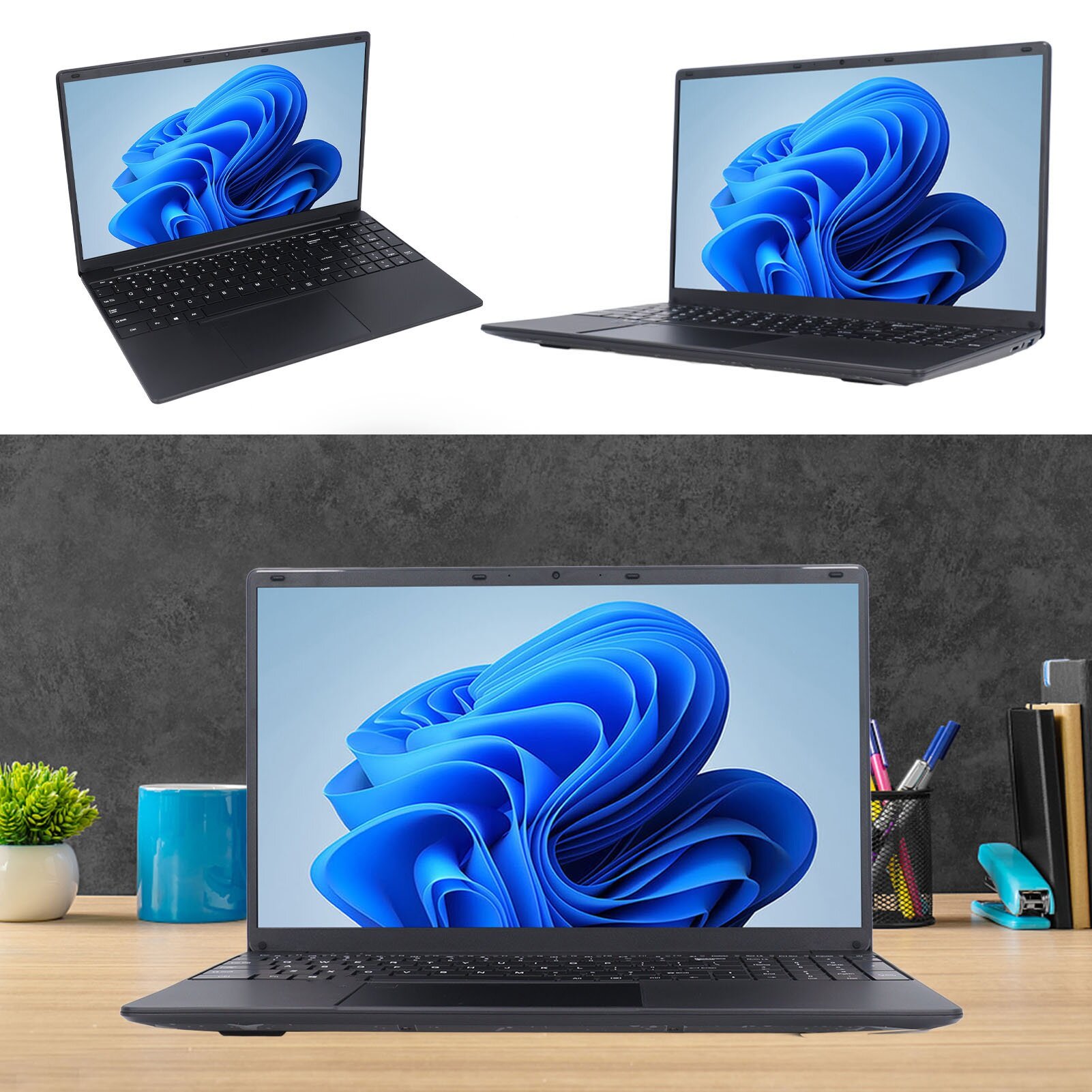 15.6 дюймовый ноутбук, Celeron N5095, 32 ГБ ОП, 256 ГБ SSD, с беспроводной связью 5G, для офиса
