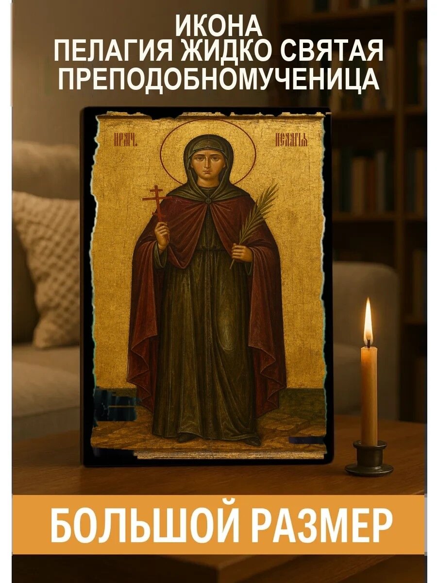 Икона Пелагия Жидко, на дереве, 30×40 см, освящённая, ручная работа