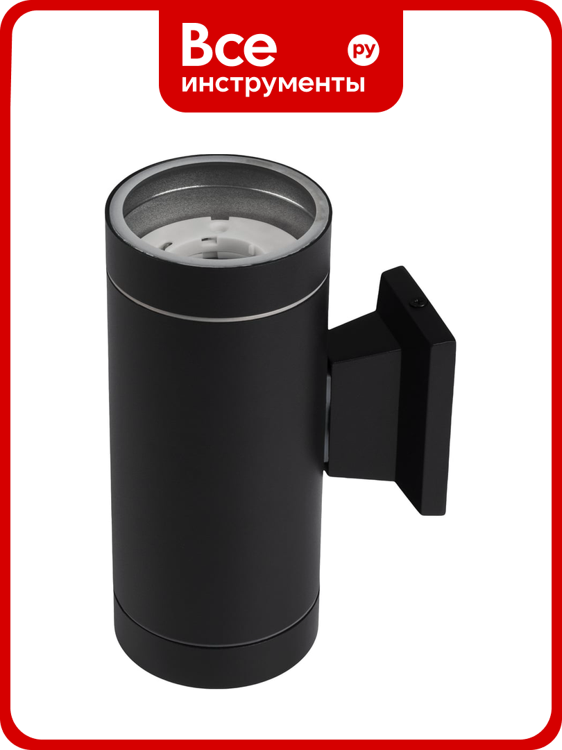 Светильник фасадный Jazzway под лампу с цоколем GX53 PWL 20590 GX53-2 BL черный IP65 230В 5065123