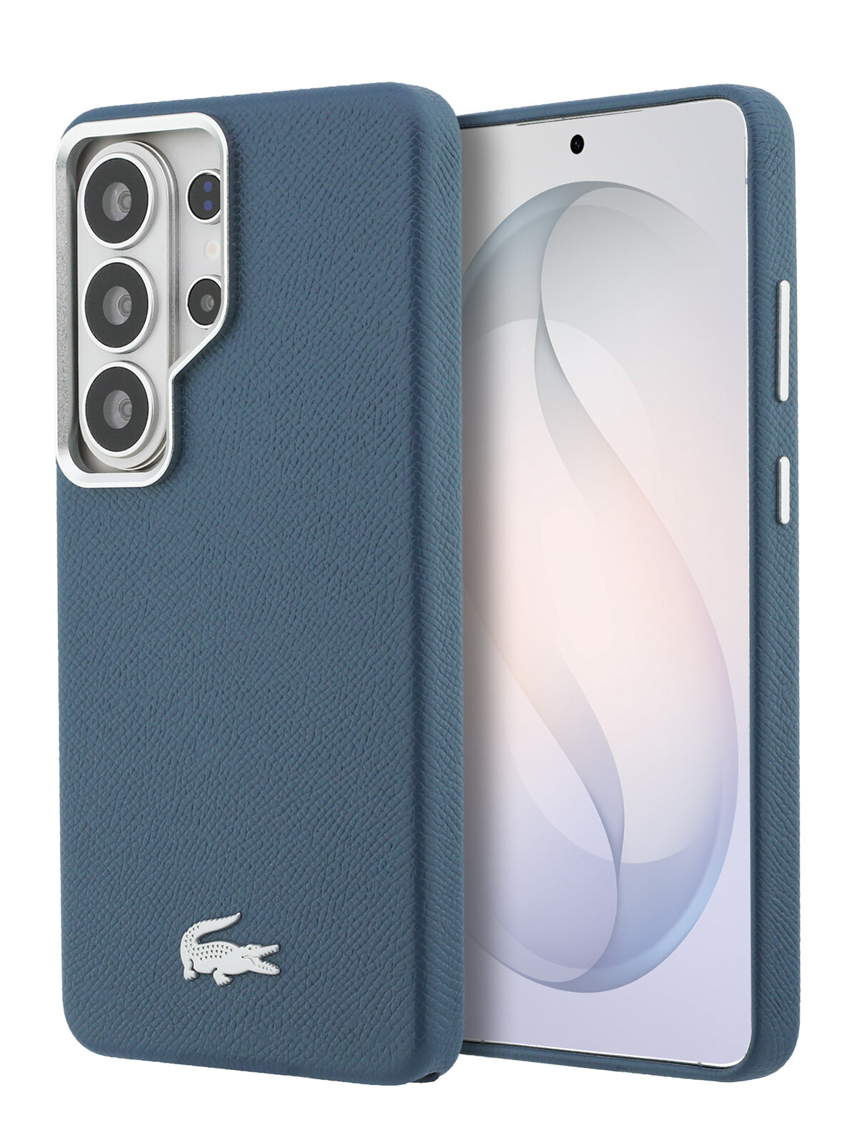 Чехол Lacoste на Samsung S26 Ultra, с магнитами MagSafe, с защитной рамкой вокруг камеры, серый