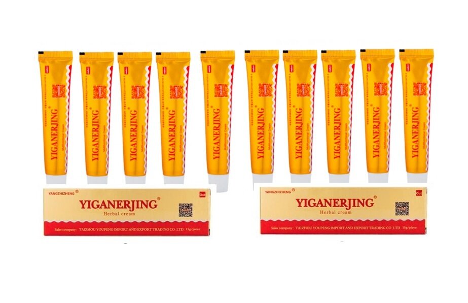 Yiganerjing 10 шт. (Иганержинг) мазь от псориаза, экземы, дерматита, зуда, потницы, грибка, лишая.