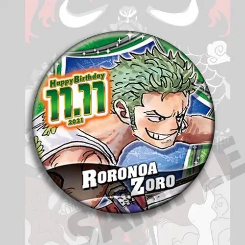Булавка One Piece Зоро 11.11, Bandai, изумрудный, цвет 15