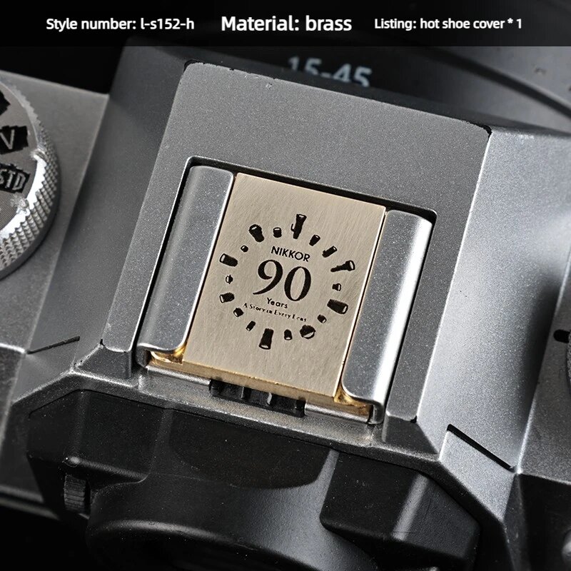 Металлическая крышка горячего башмака Nikkor 90, brass