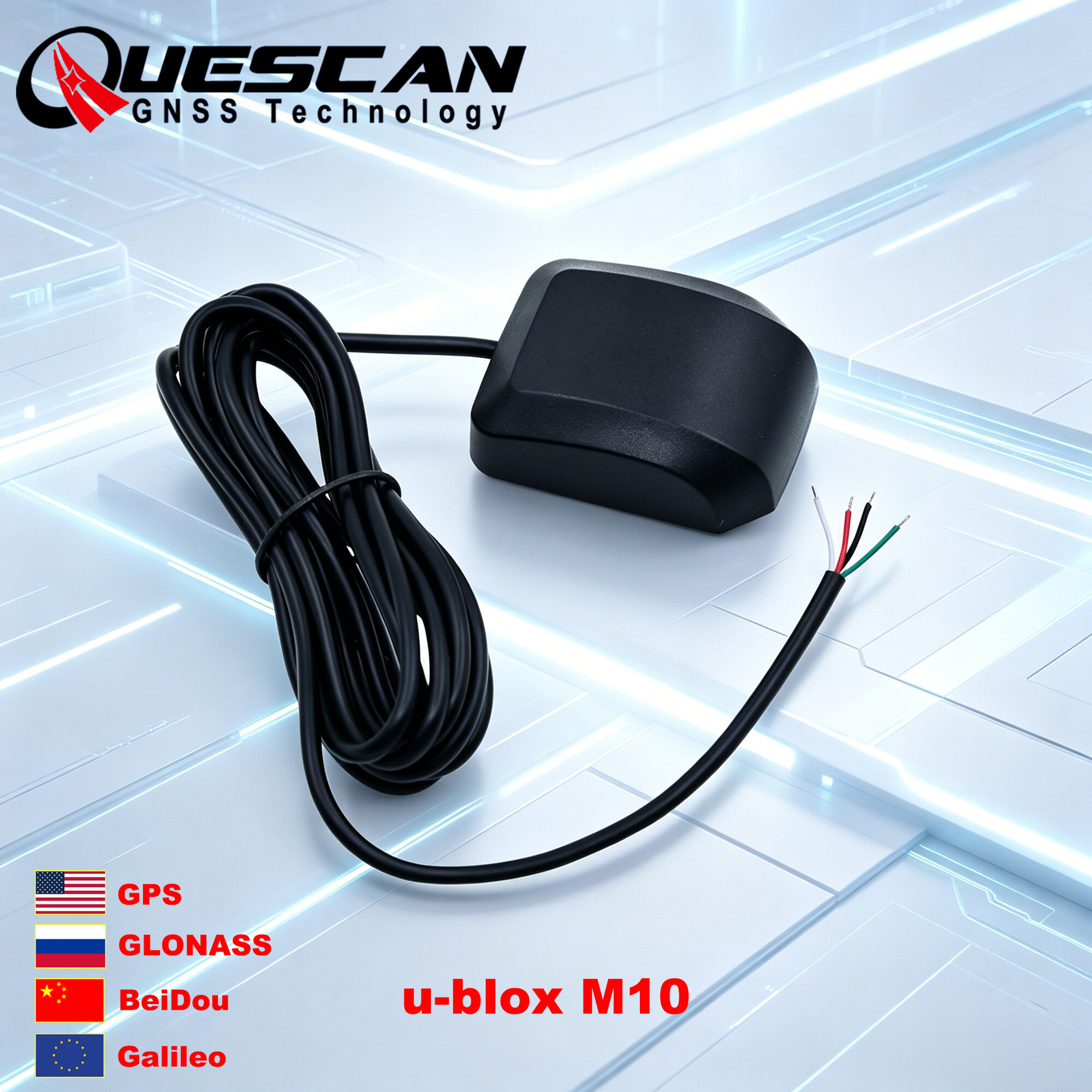 QUESCAN QU10T Serial TTL u-blox M10 GPS ГЛОНАСС Galileo BeiDou приемник ublox10 Модуль GNSS Arduino ESP32 GPS NMEA UBX 1-25Hz