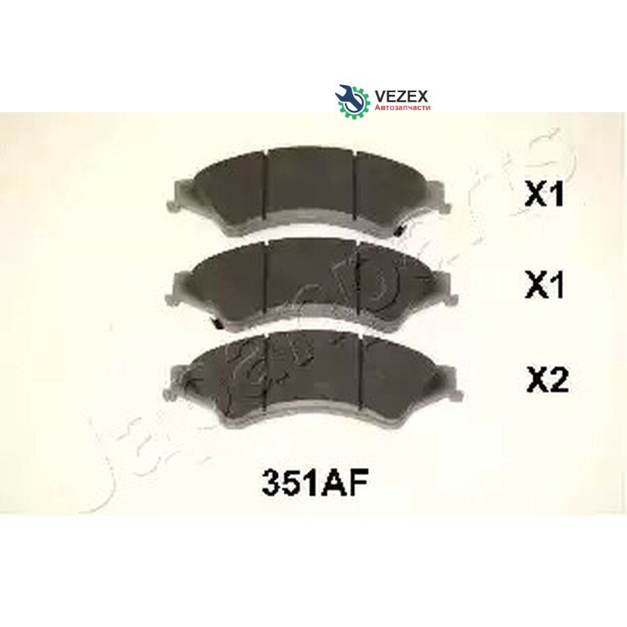 JAPANPARTS PA-351AF Комплект тормозных колодок дисковый тормоз