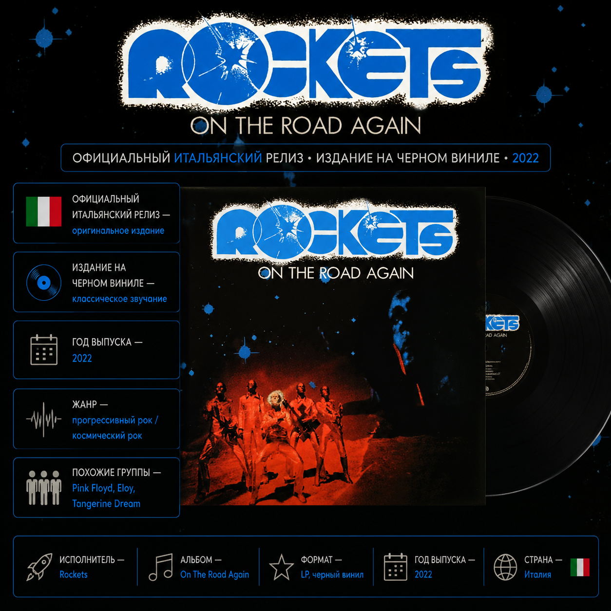 Rockets - On The Road Again (LP) новая виниловая пластинка