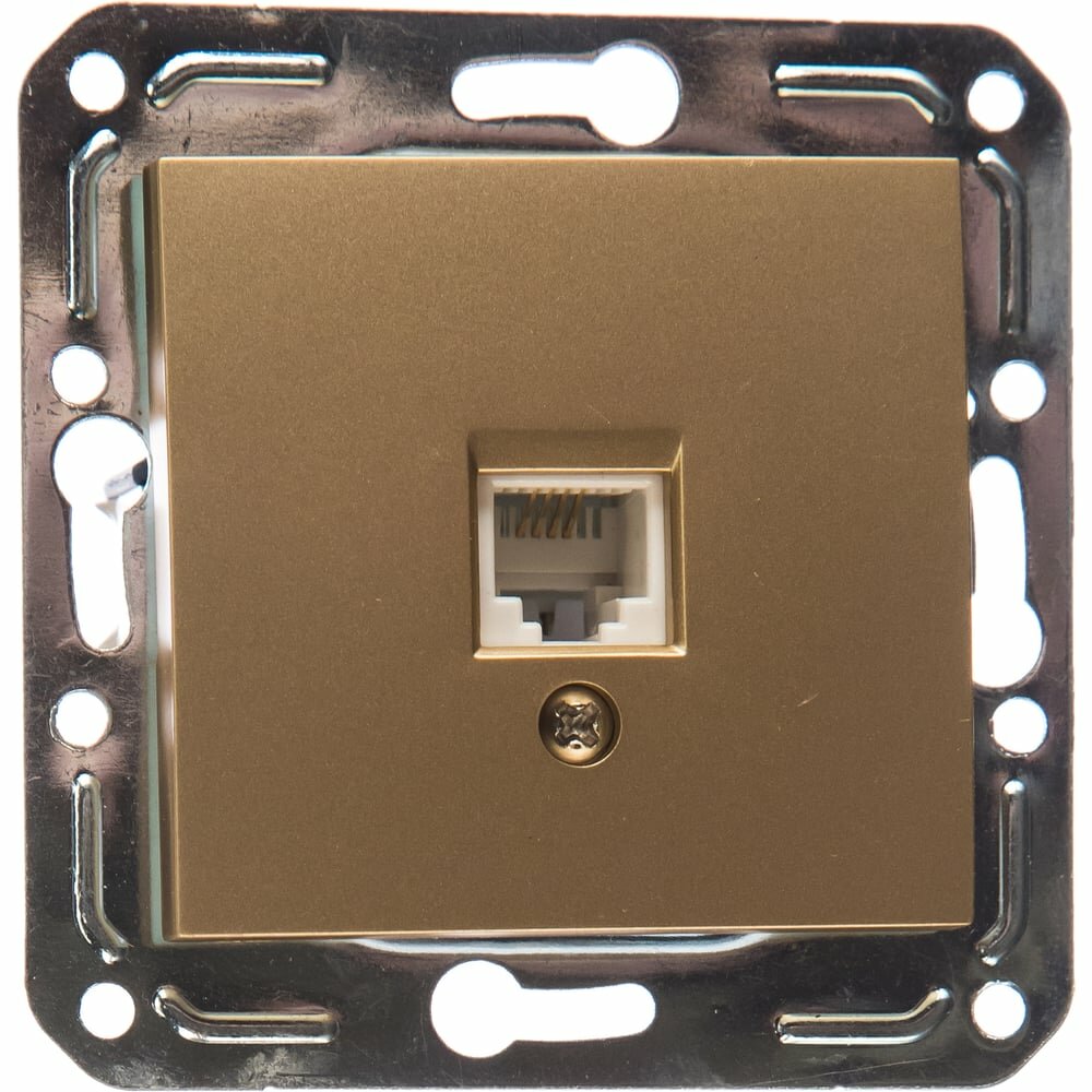 Одноместная розетка Volsten V01-16-F12-M, RJ-11, Magenta Dorado, 10037