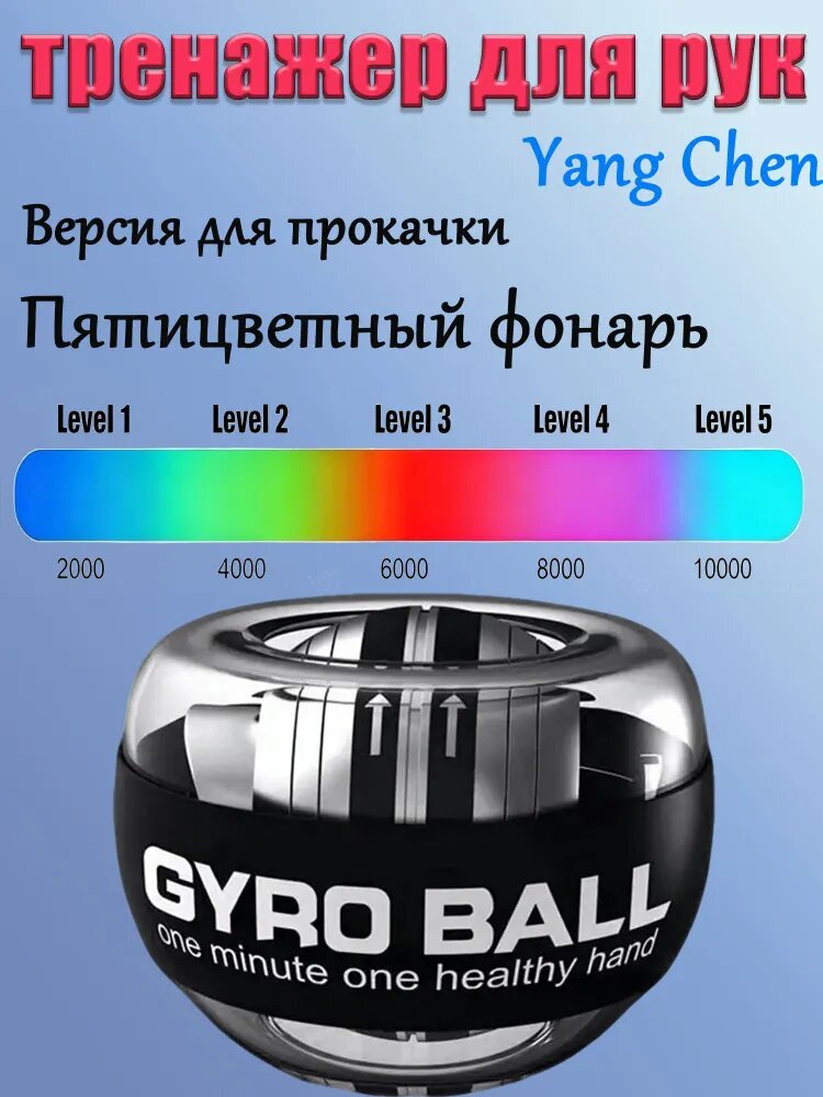 YangChen Гироскопический эспандер для рук, 1 шт, Прозрачный, 7 см