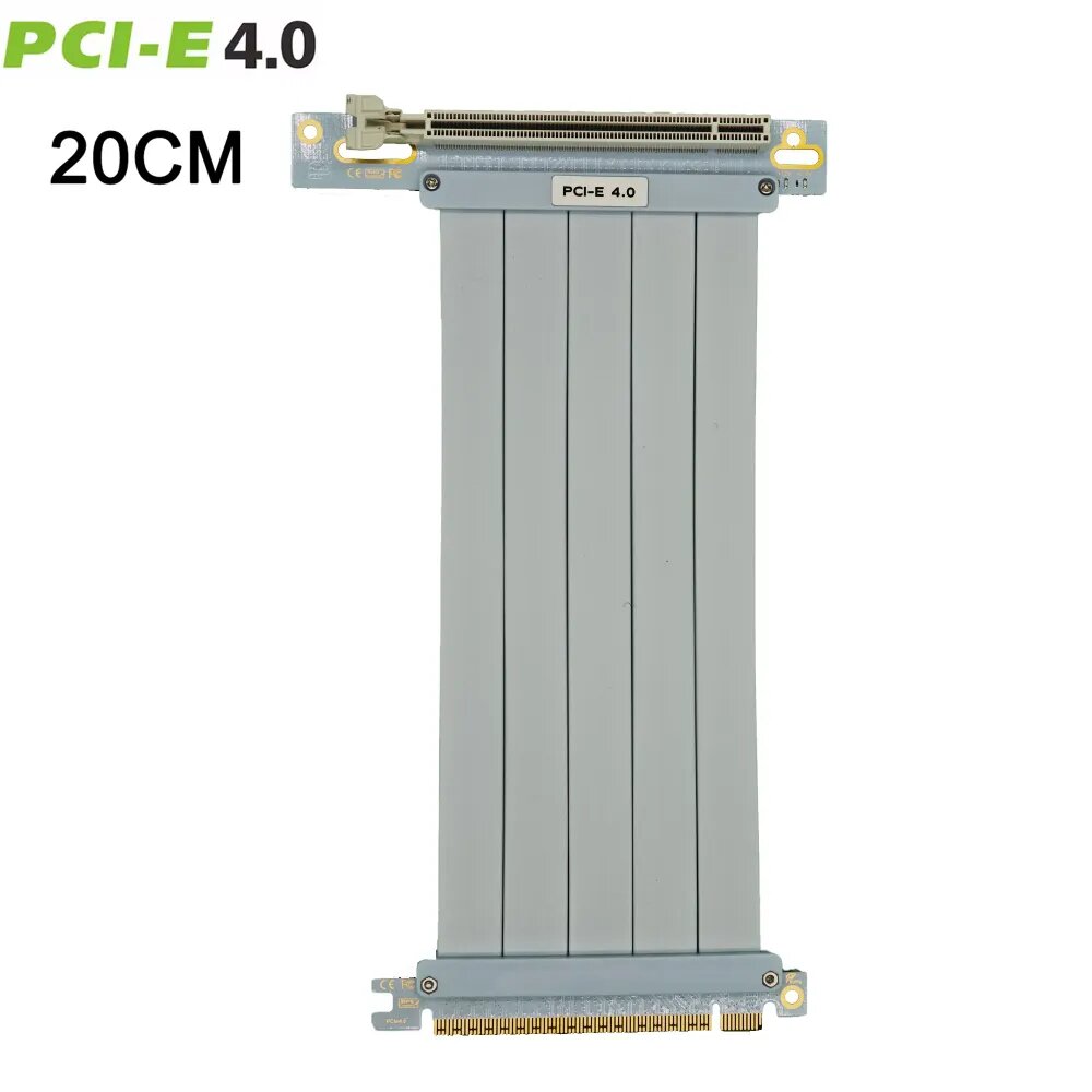 Кабель-удлинитель PCI-E x16 3.0/4.0, гибкий экранированный ризер-кабель для видеокарты, высокоскоростной, с защитой от помех
