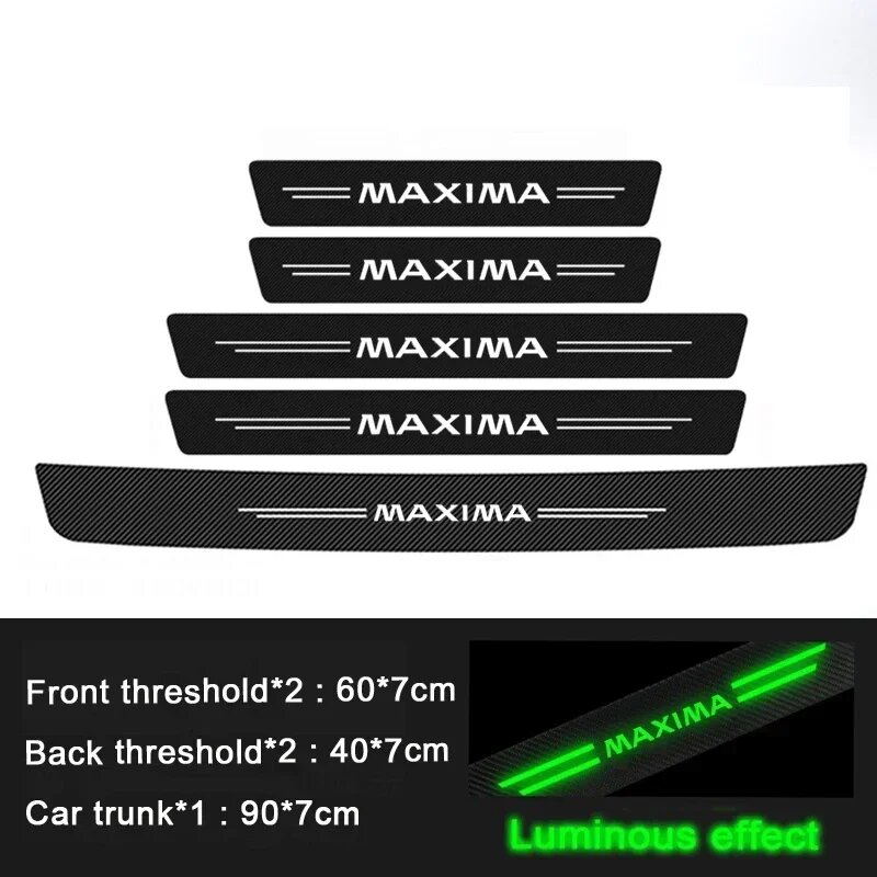 Наклейка на пороги Nissan Maxima 5pcs