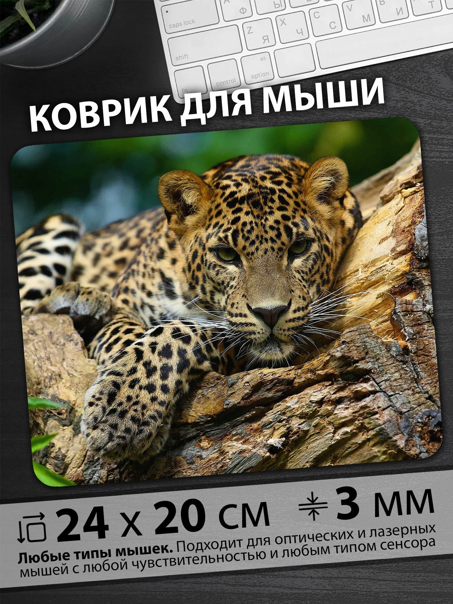 Резиновый коврик для мыши (24 x 20 см x 3 мм)