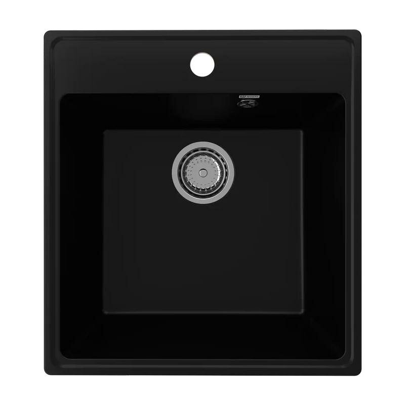 Мойка для кухни Ulgran Quartz 46х50 Forte 460-07 угольная, 1 чаша, кварцевый композит