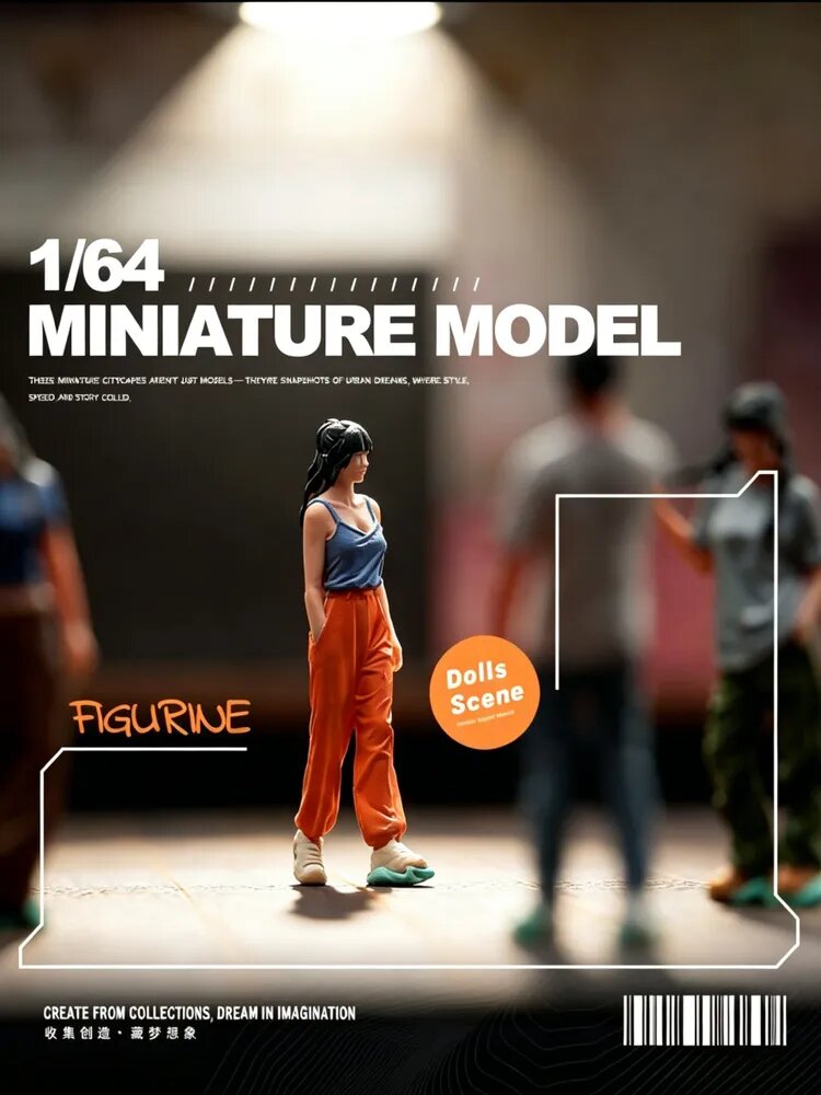 Фигурки людей 1:64 для макета и диорамы миниатюрные фигурки человечков для моделей автомобилей и коллекционирования
