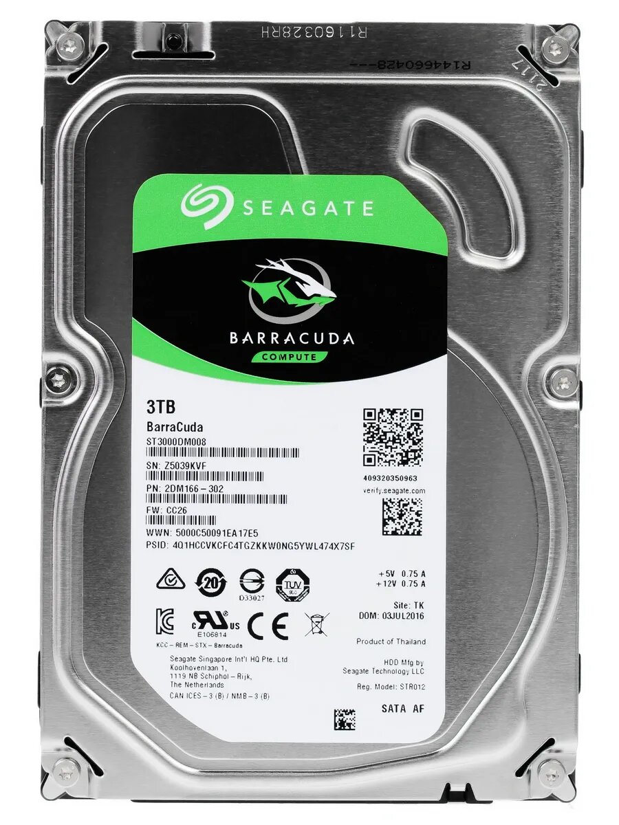 3 ТБ Жесткий диск Barracuda ST3000DM008 - 7200 об/мин