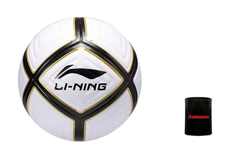Футбольный мяч унисекс Li Ning, размер 4 TPU, черно-белый, S EU