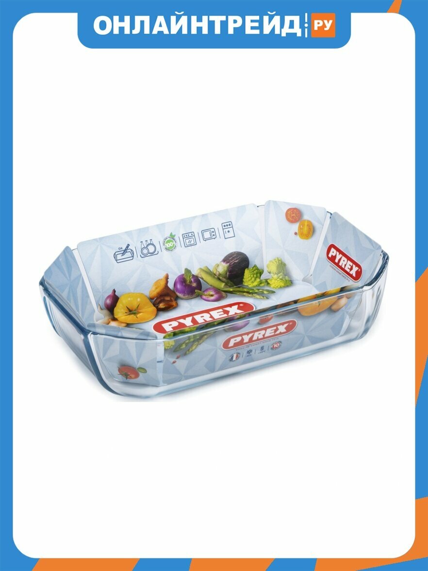 Блюдо Pyrex для запекания и выпечки INSPIRATION 27x18см прямоугольное 293B000