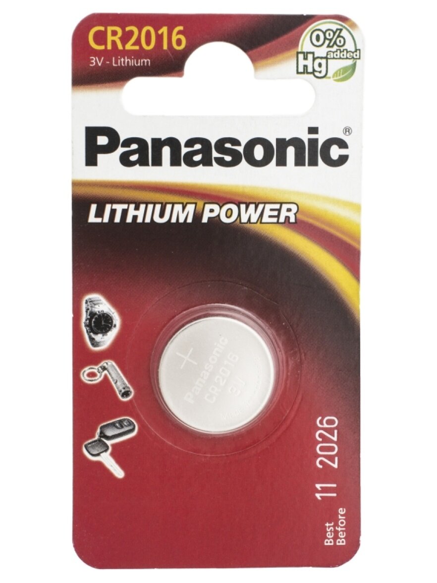 Элемент питания Panasonic Lithium Power CR2016