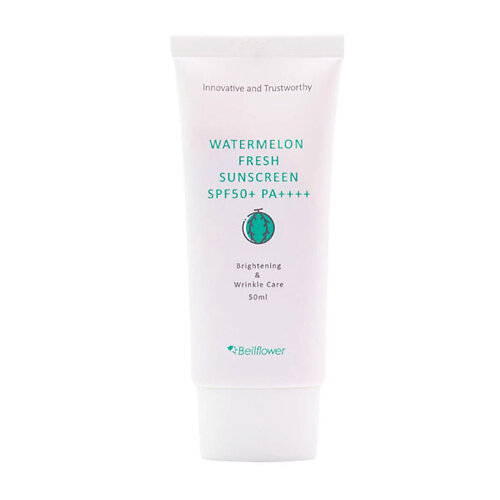 BELLFLOWER Крем для лица солнцезащитный с экстрактом арбуза Watermelon Fresh Sunscreen SPF 50+ PA++++, 50 мл