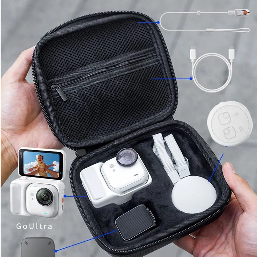 Ударопрочный и водонепроницаемый чехол для Insta360 Go Ultra, портативный футляр для хранения