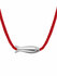 Колье LU Jewel, фианит, длина 41 см, красный, серебряный