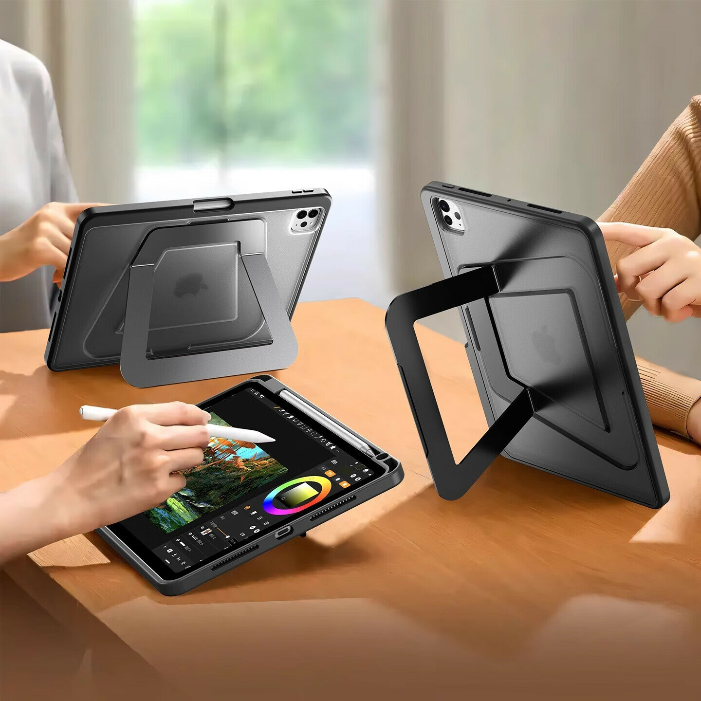 Dunyoujiang чехол для iPad Mini 7/6 8,3 дюйма A17 Pro металлическая подставка с держателем для ручки ударопрочный