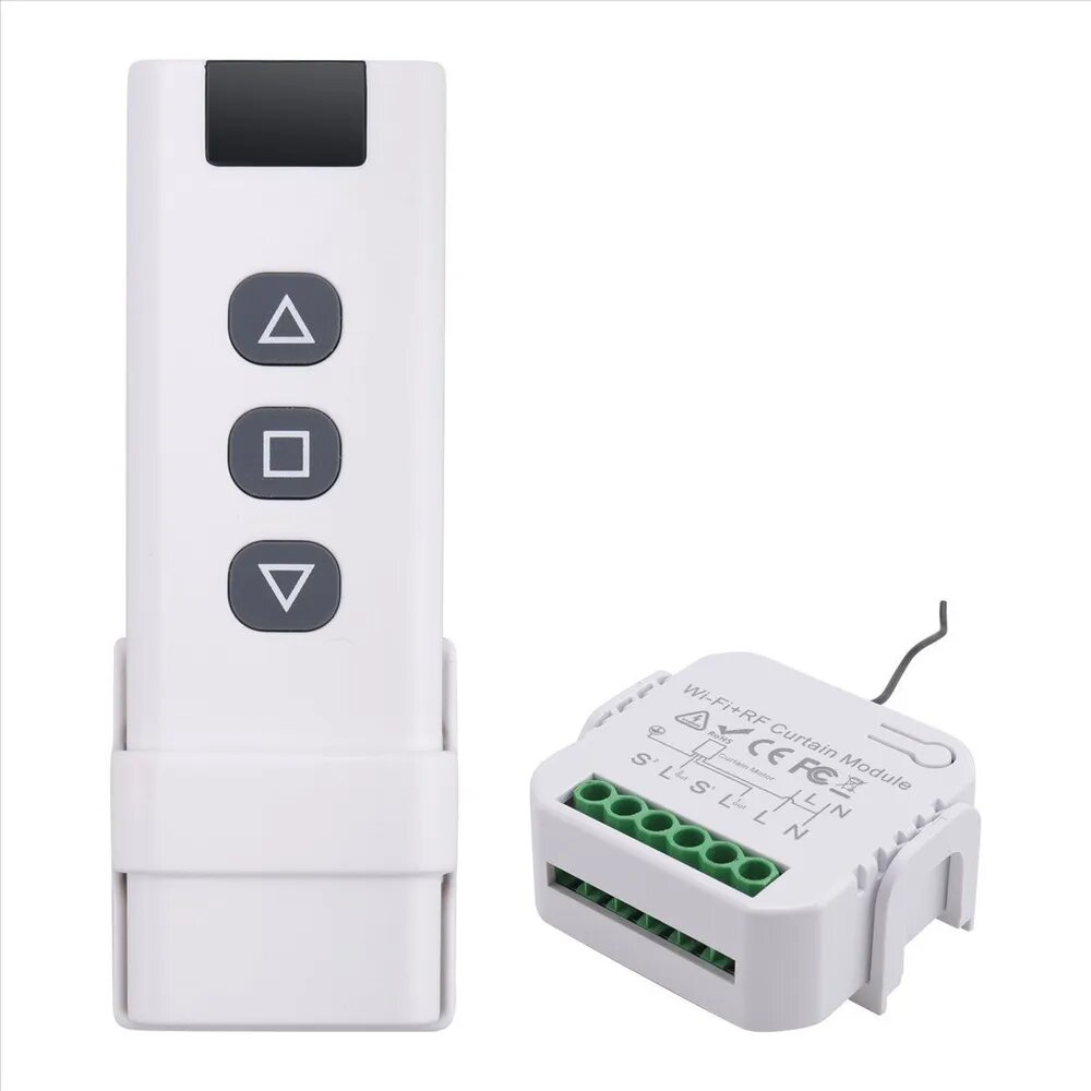 K4 Tuya Smart Life WiFi 433Mhz Выключатель для жалюзи с радиочастотным пультом дистанционного управления электрическими рольставнями, 1RC 1REONN1