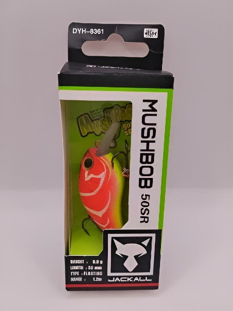 Воблер крэнк Jackall MushBob 50SR: плавающий крэнк для ловли хищника, 50мм, 9г