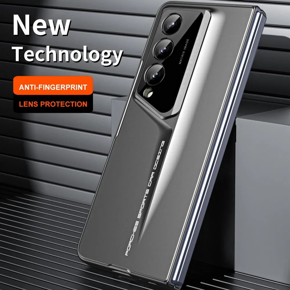 Подходит для Samsung Galaxy Z Fold4, Корпус сотового телефонаНовый Самсунг Галакси Z Fold4, Складной чехол для мобильного телефона С защитной пленкой, Z Fold4