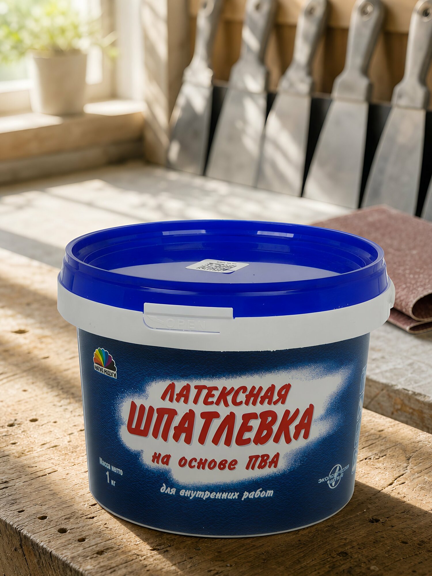 Магия радуги, Шпатлевка латексная ПВА, для внутренних работ, 1 кг