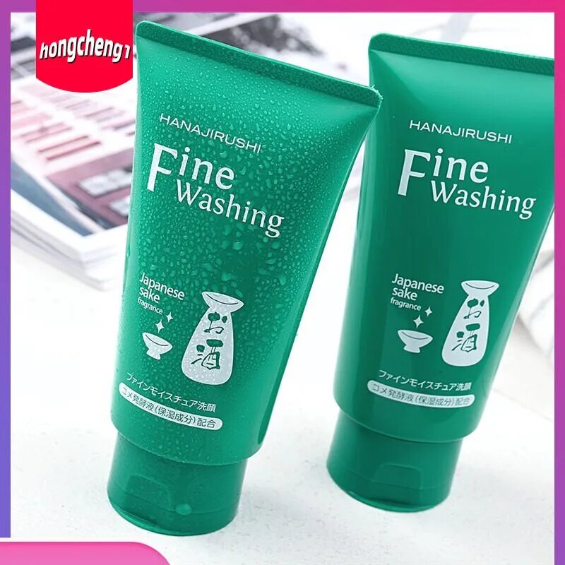 Пенка с экстрактом саке для умывания Hanajirushi Fine Washing