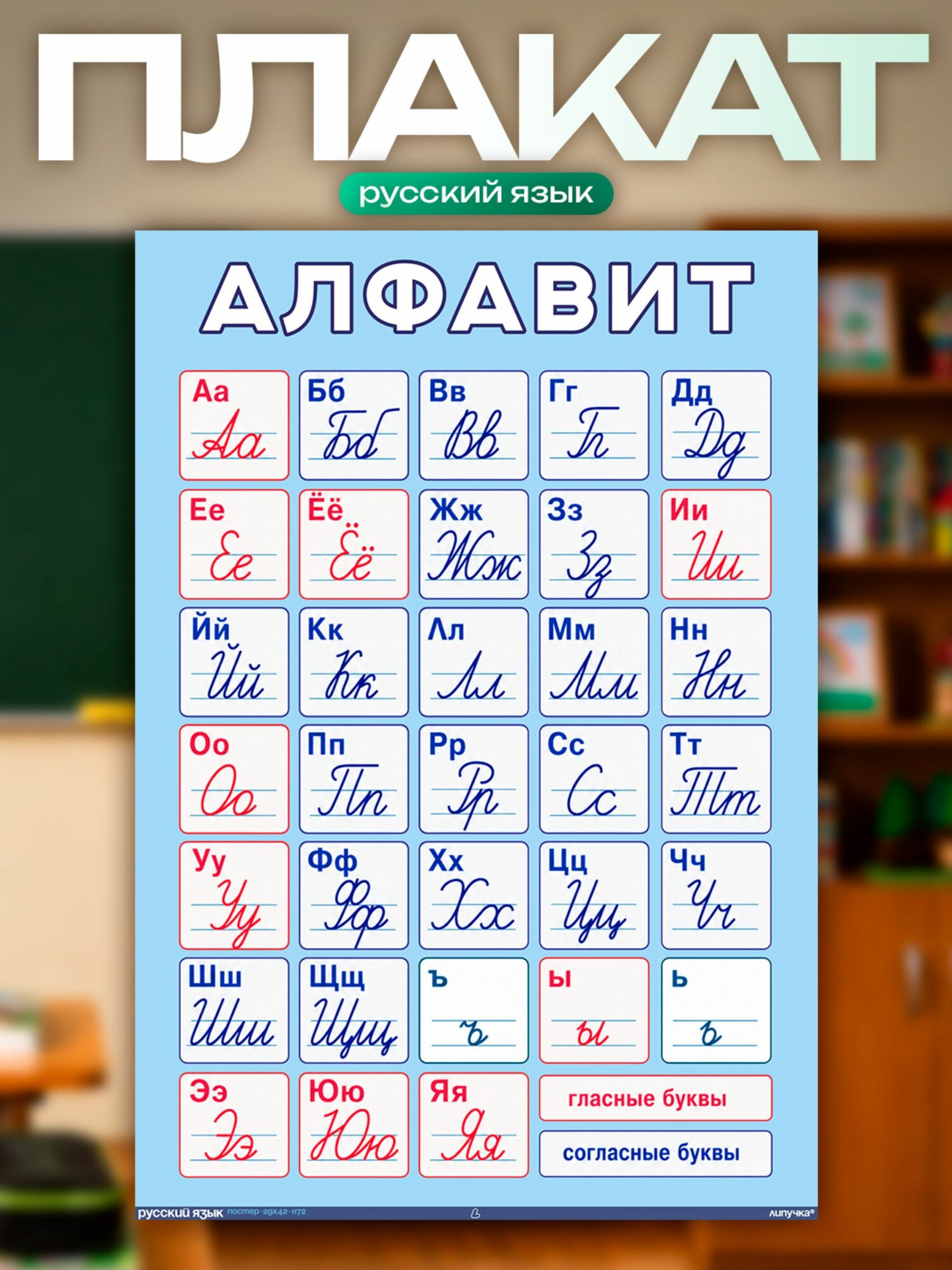 Постеры школьные Русский язык Алфавит А3