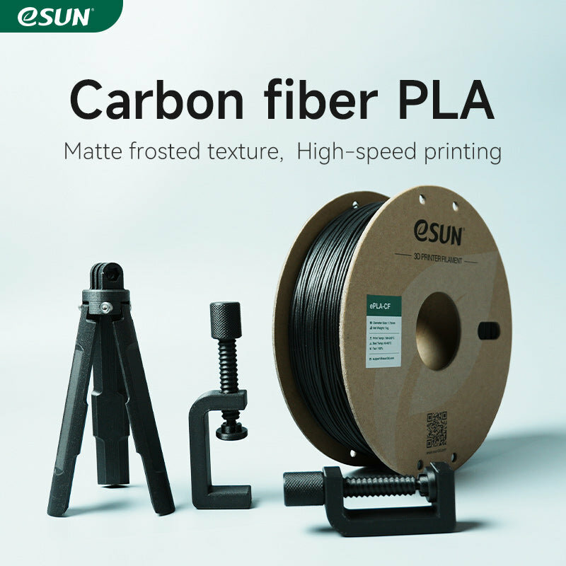 Филамент eSUN ePLA-CF 1.75мм, карбон черный 1 кг.