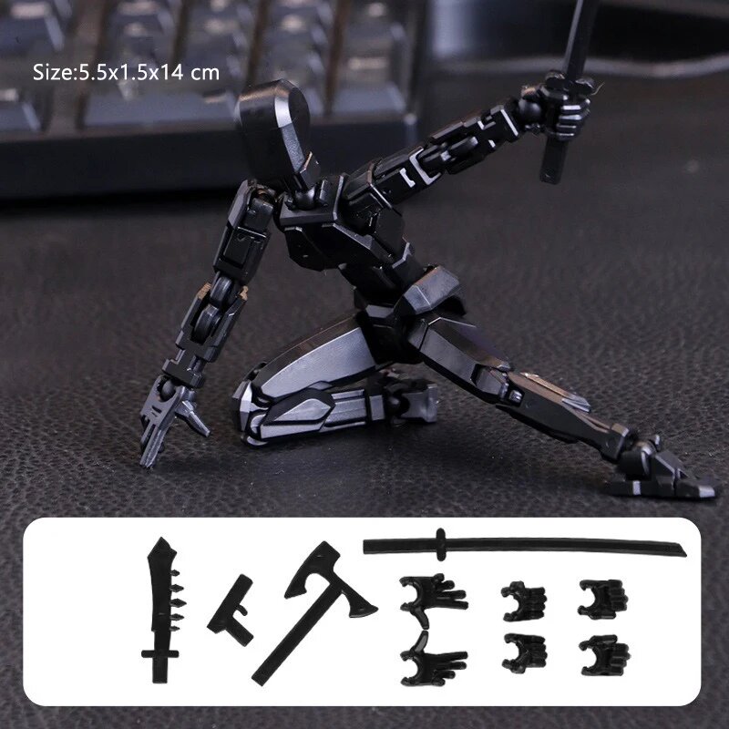 Пластиковая фигурка робота 13 Titan Черный, Black
