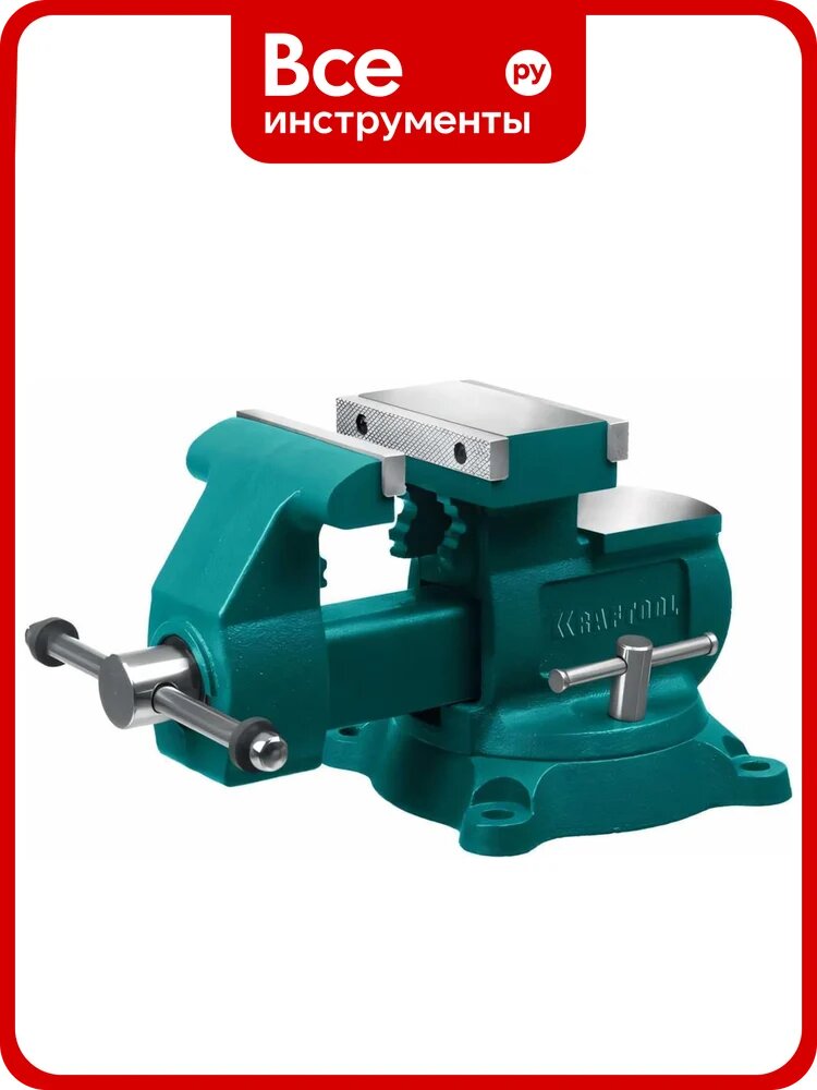 Слесарные тиски KRAFTOOL Reversible 140 мм, расход 273 мм 32705-140, труб