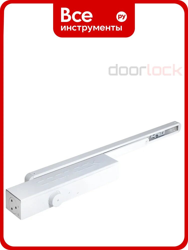 Доводчик Doorlock DL300S/N BC HO EN3-5 со скользящей тягой белый 75575