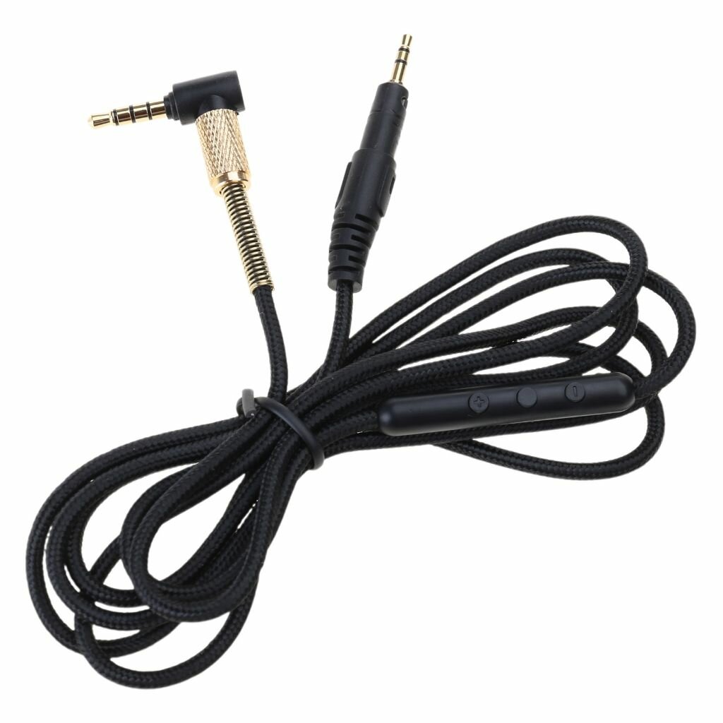 Кабель со встроенным микрофоном для ATH M50X M40X M70X плетеный шнур Чистый звук Громкая связь