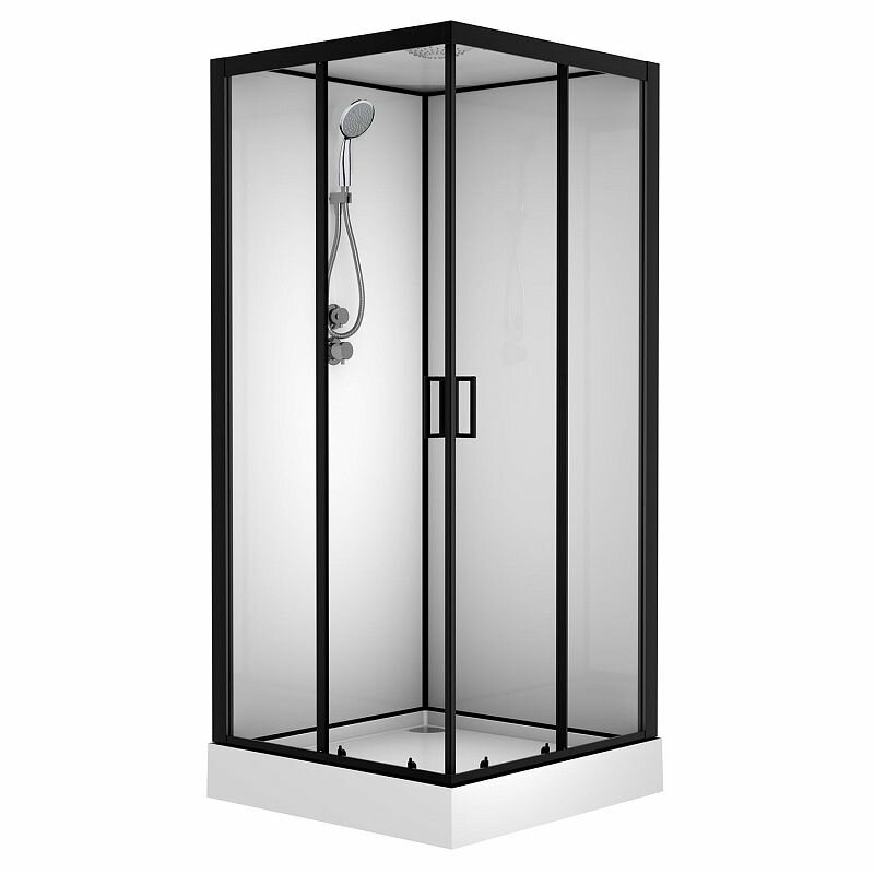 Душевая кабина Loranto NEO 90х90 CS-22110 стекло прозрачное/профиль черный матовый