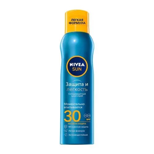 Спрей Nivea Sun Солнцезащитный Освежающий Защита и Легкость SPF30 200мл