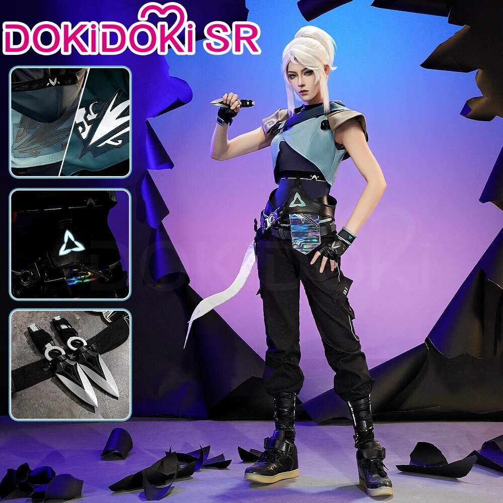 Женский костюм Джетт из игры DokiDoki-SR Л, Costume Only, IN STOCK