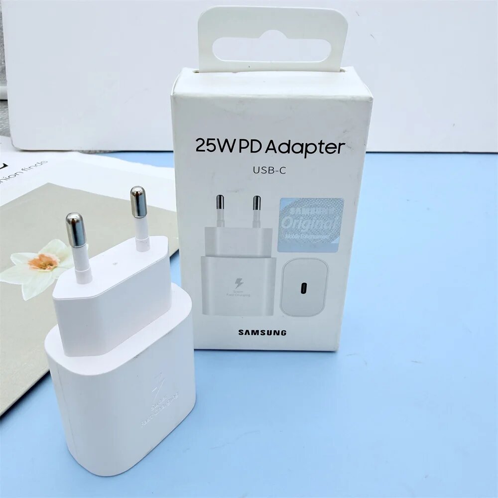 Оригинальное Зарядное Устройство Samsung 25W Super Fast Charge С Вилкой EU Для 25W White Charger