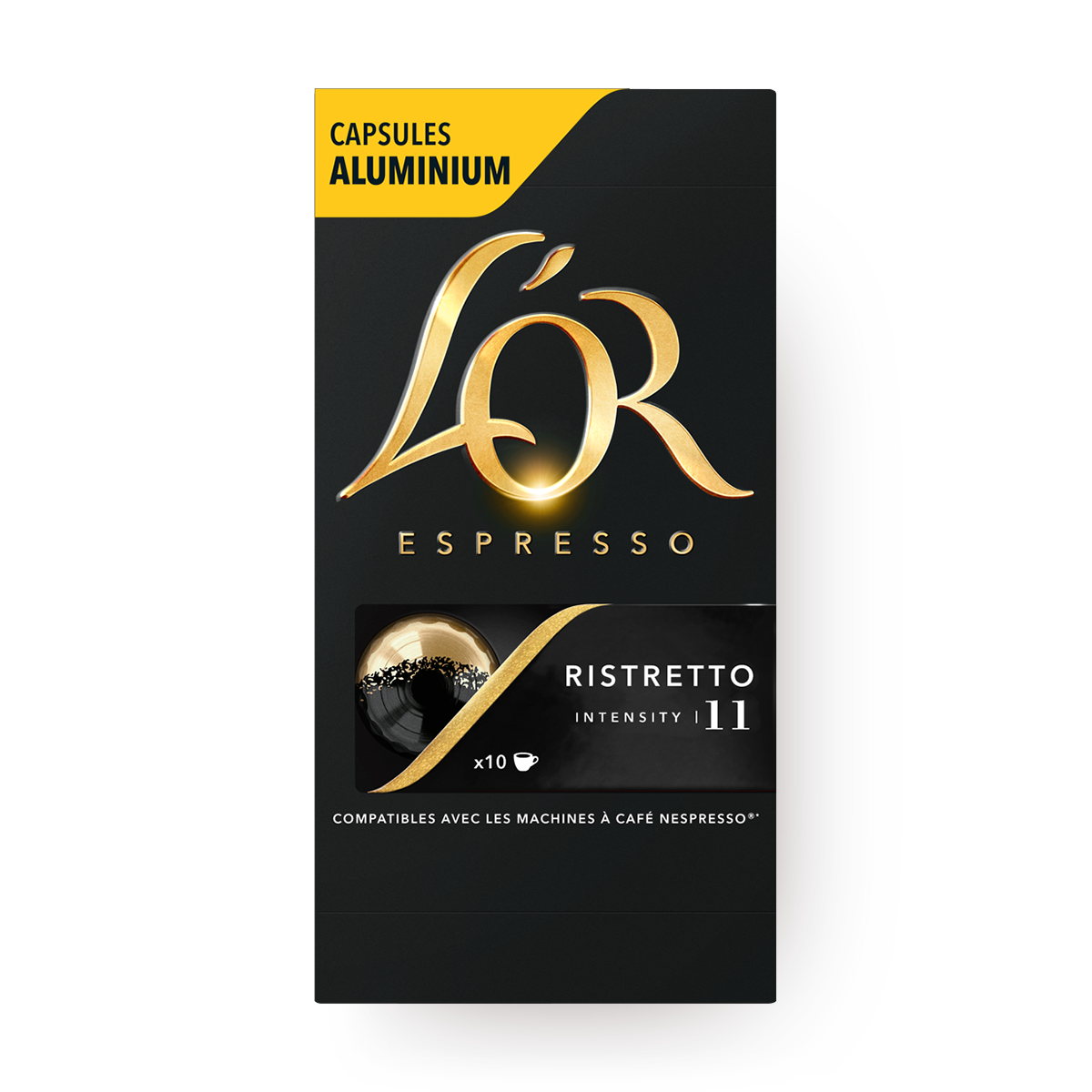 Кофе в капсулах L'OR Ristretto, для Nespresso, 10 капсул, картонная упаковка