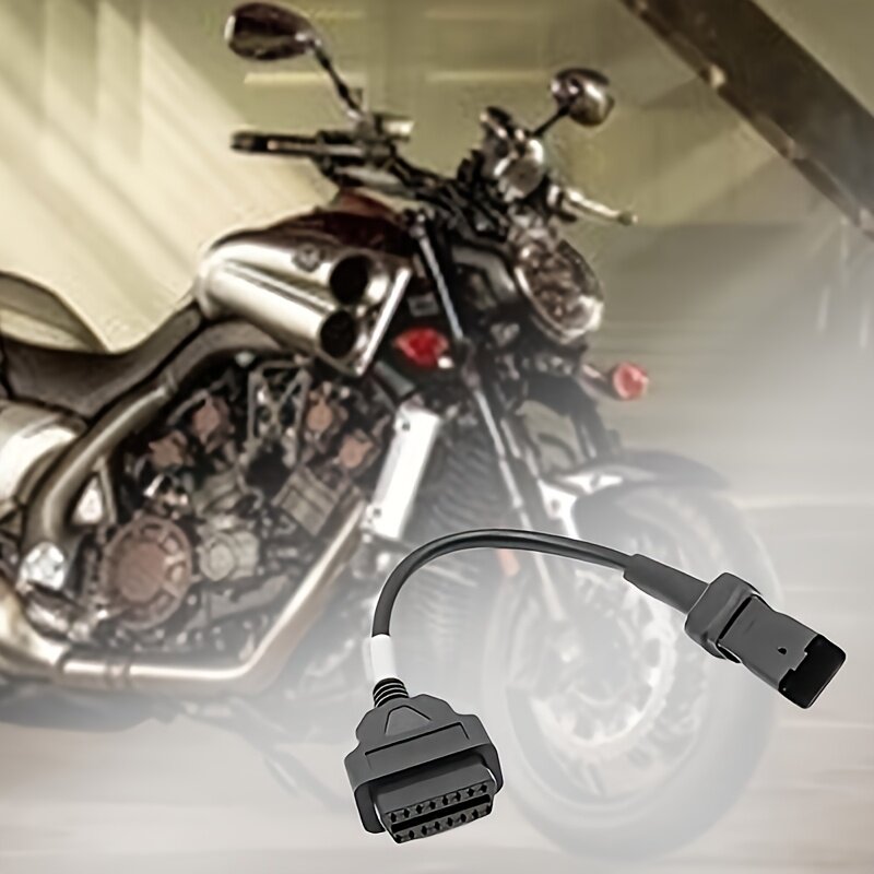 Кабель OBD2 4-контактный для мотоциклов, адаптер OBDII для диагностики двигателя, подходит для Ducati, без батареи, черный