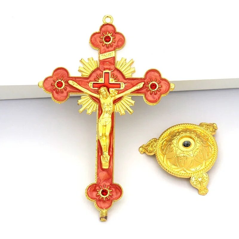 Распятие Иисуса Христа, gold Orange red
