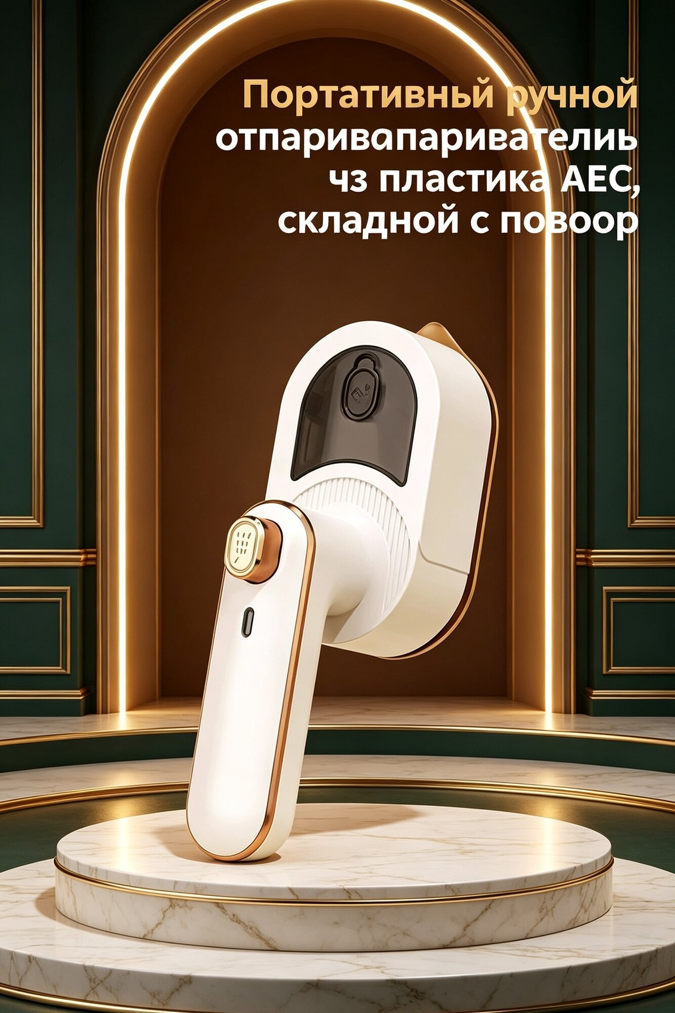 Портативный ручной отпариватель из пластика АБС, складной с поворотом, цифровой дисплей, для разглаживания складок одежды