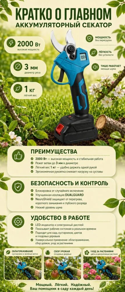 KingTree Электросекатор,40мм — фото 1