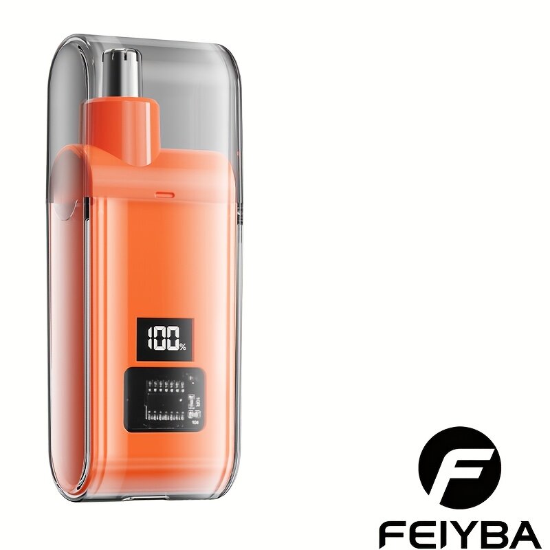 Электрический триммер для ушей и носа, перезаряжаемый, USB, для удаления волос на лице и бровях, для мужчин и женщин, оранжевый