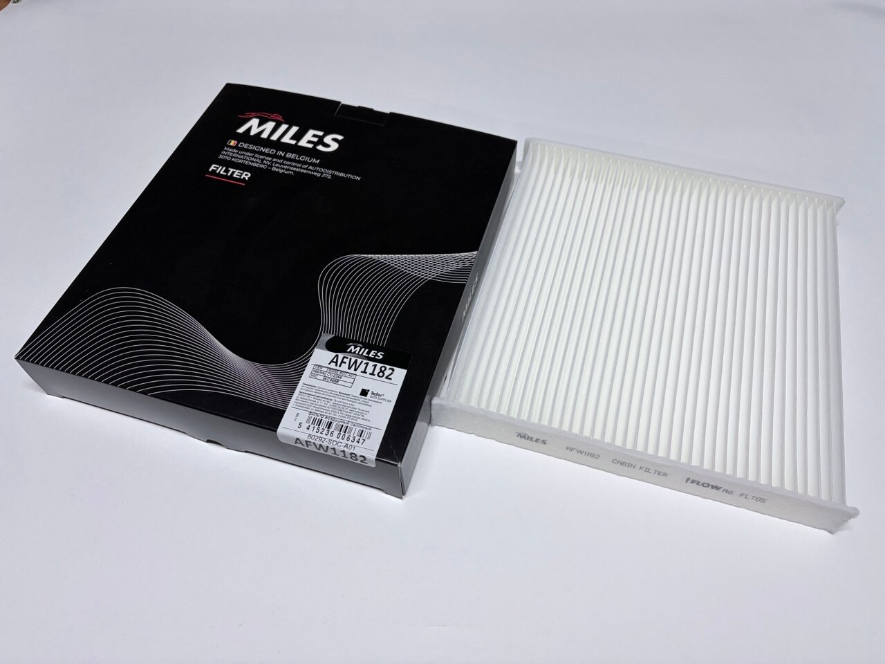 Салонный фильтр Miles AFW1182 для Honda Accord, Civic, CR‑V, Pilot; Acura MDX, RDX, TLX; Great Wall Hover H6